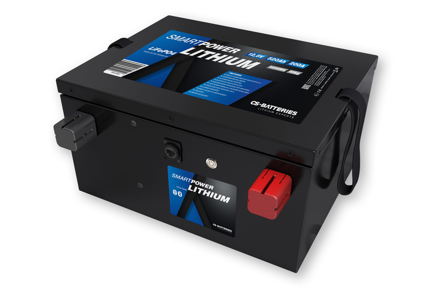 SMART Power Lithium Accu 520Ah – Krachtige 12,8V LiFePO4 accu met Bluetoot